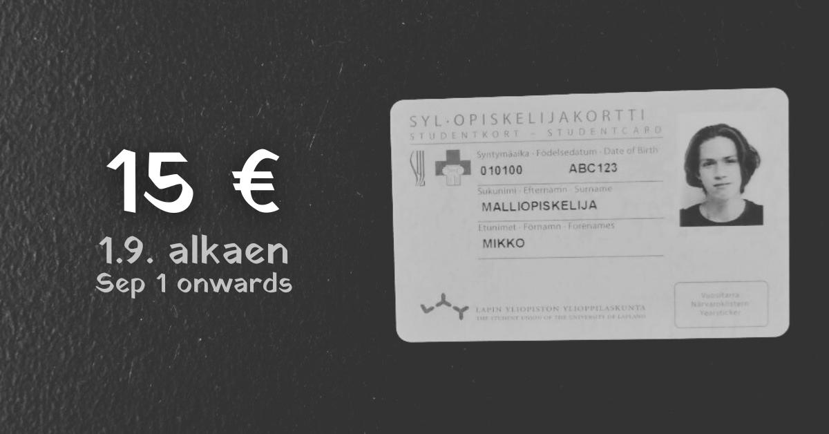 The price of the physical student card will increase on September 1 ...